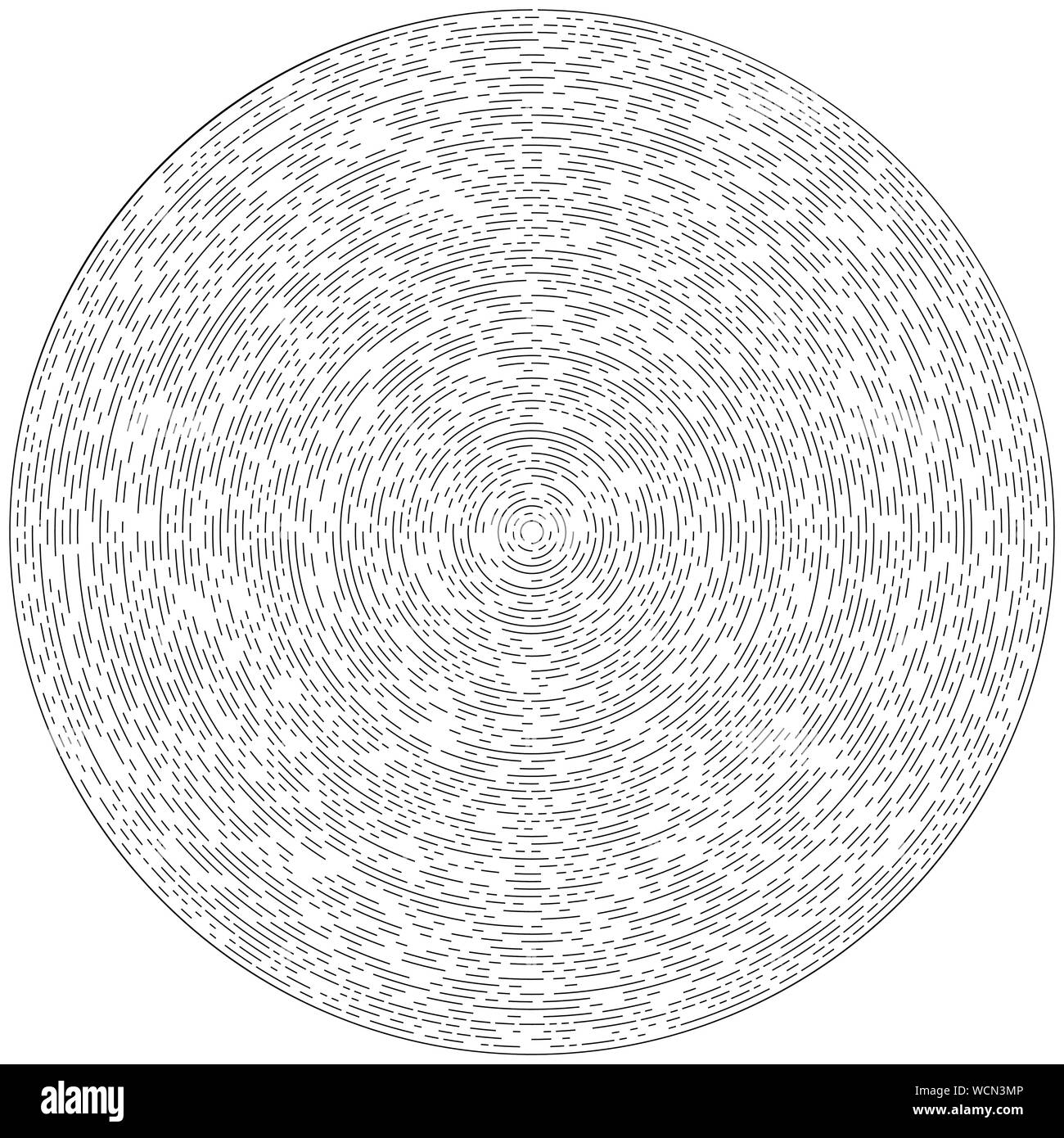 Radial ray, beam lines. Circular radiation stripes pattern. Gleam ...