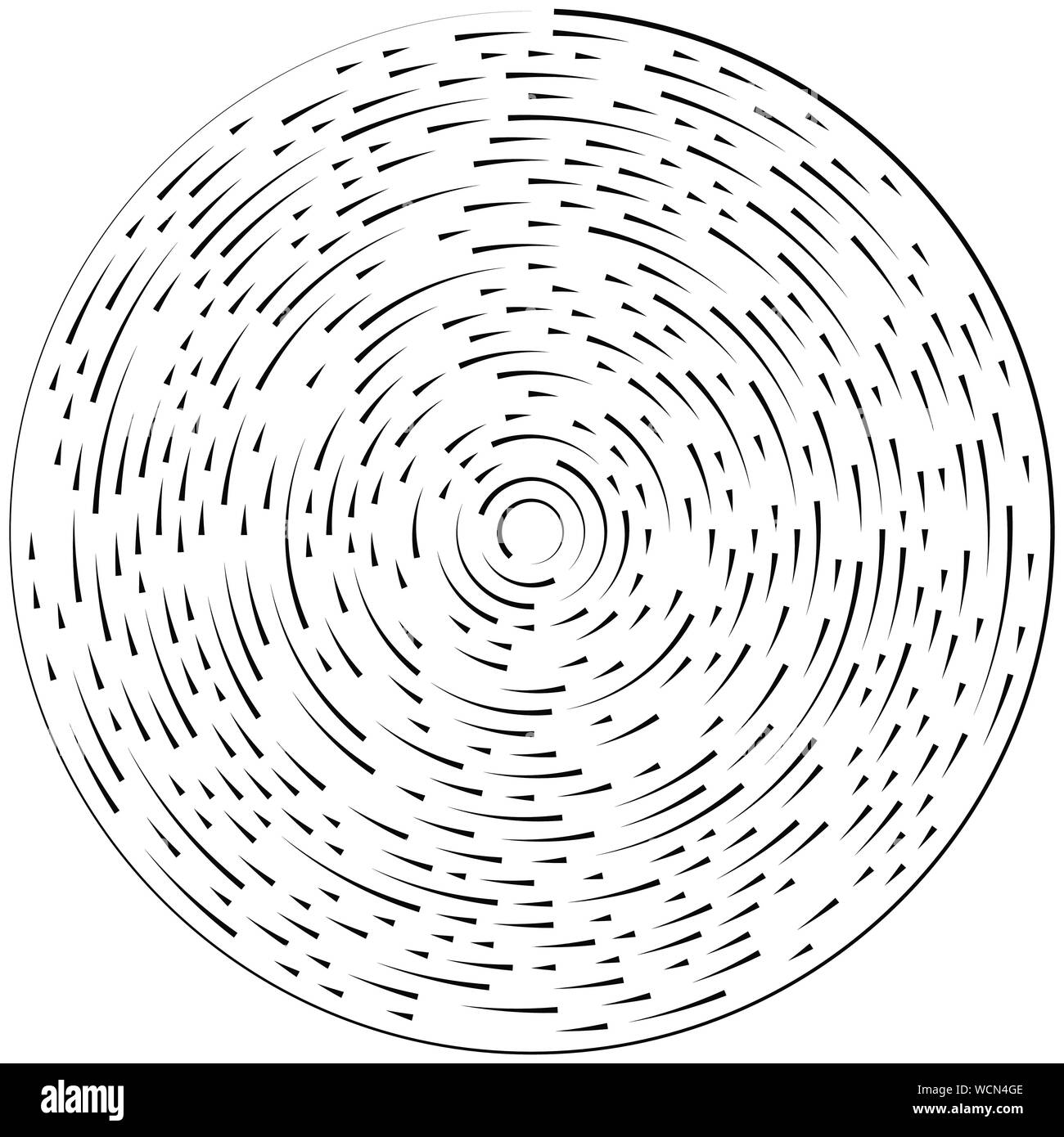 Radial ray, beam lines. Circular radiation stripes pattern. Gleam ...