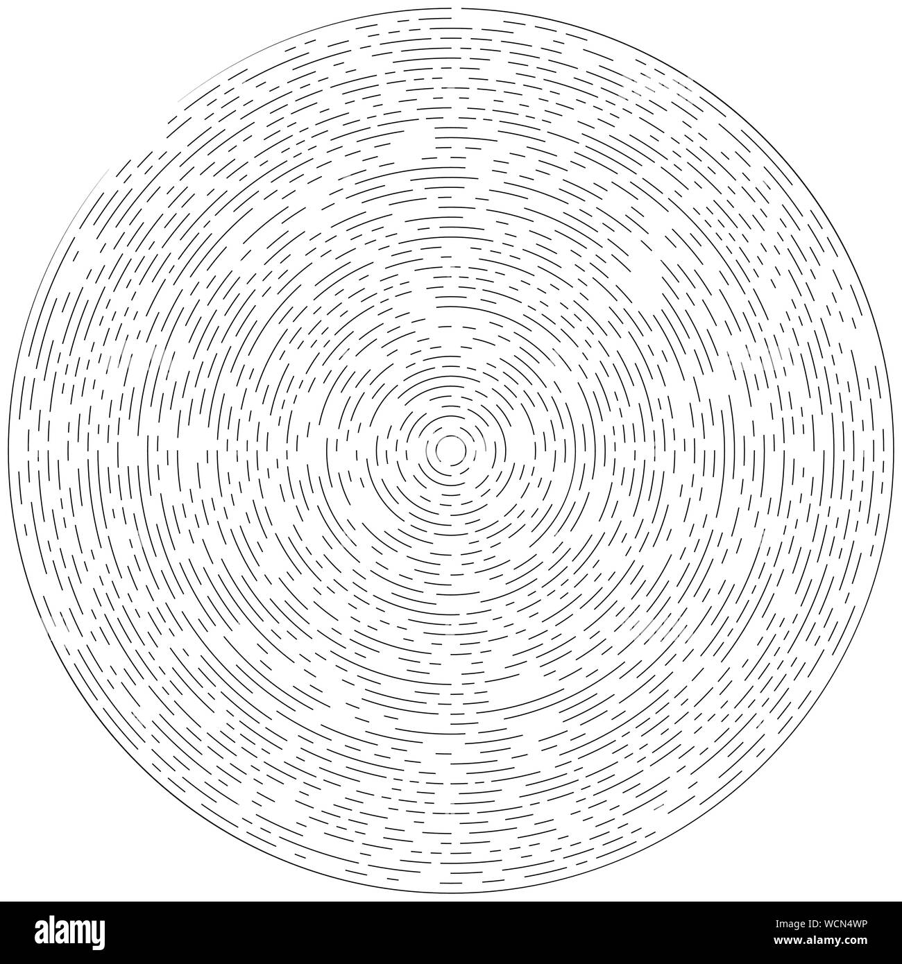 Radial ray, beam lines. Circular radiation stripes pattern. Gleam ...