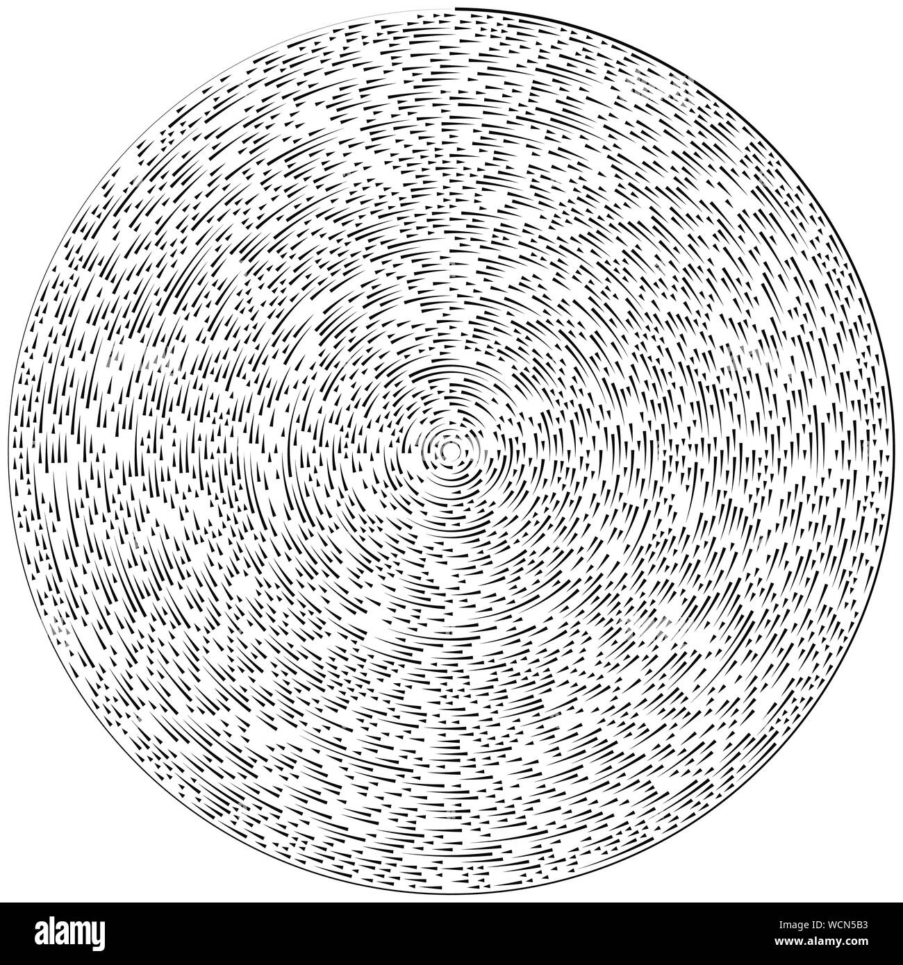 Radial ray, beam lines. Circular radiation stripes pattern. Gleam ...