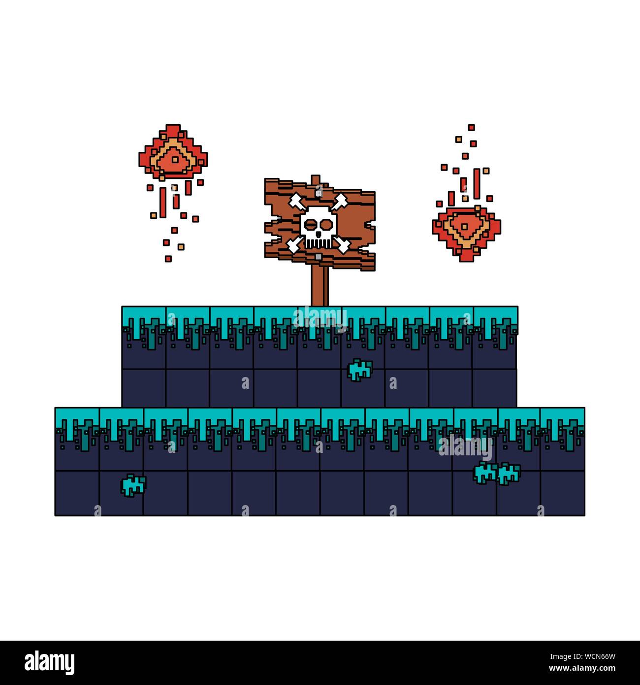 videogame pixelated retro art cartoon Stock Vector Image & Art - Alamy