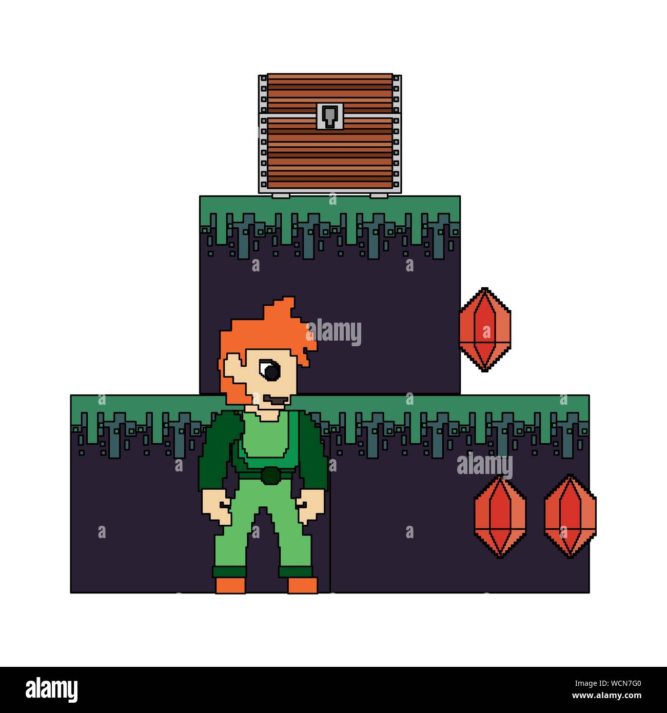 videogame pixelated retro art cartoon Stock Vector Image & Art - Alamy
