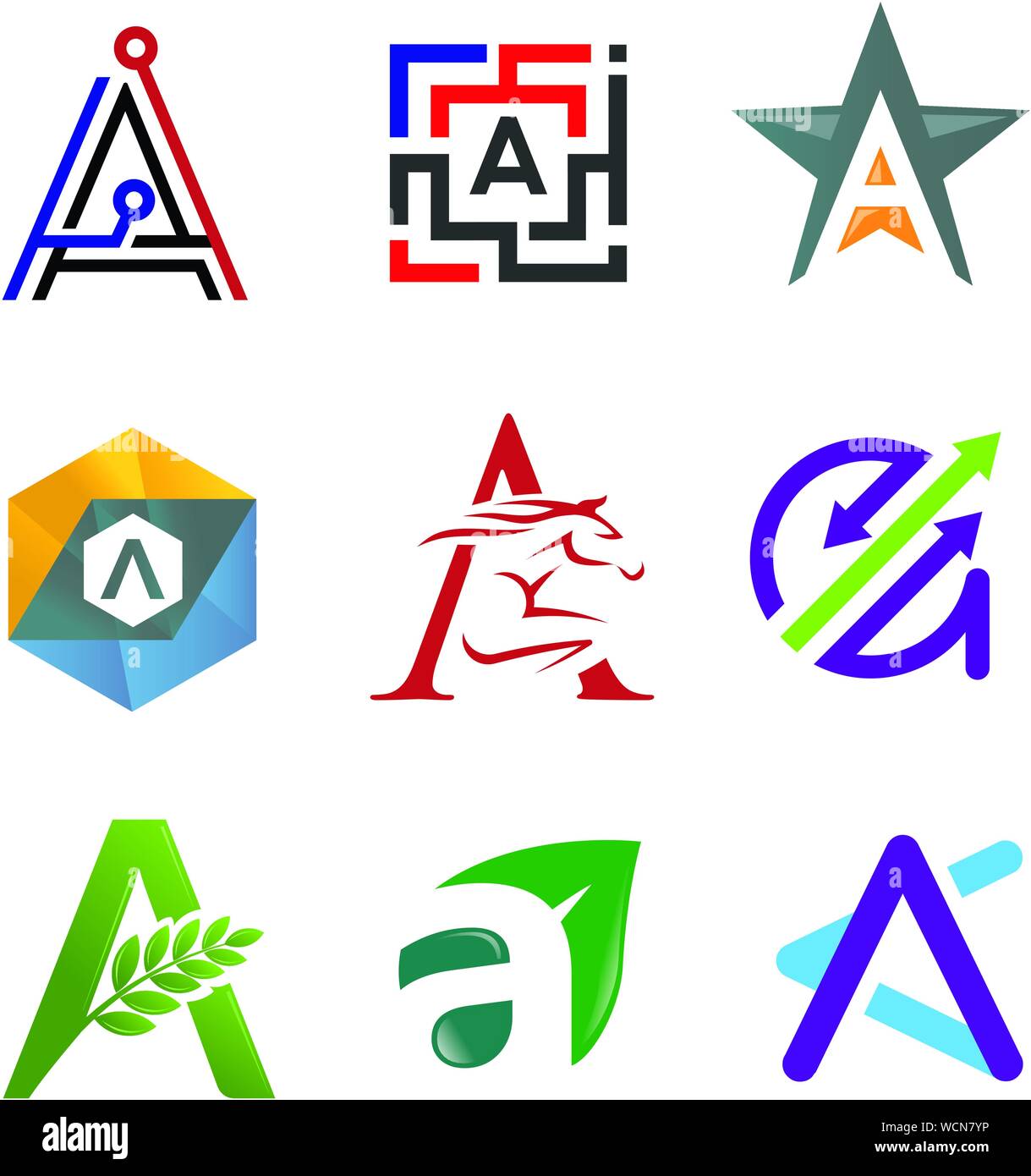 Letter star logo in Cut Out Stock Images & Pictures - Alamy