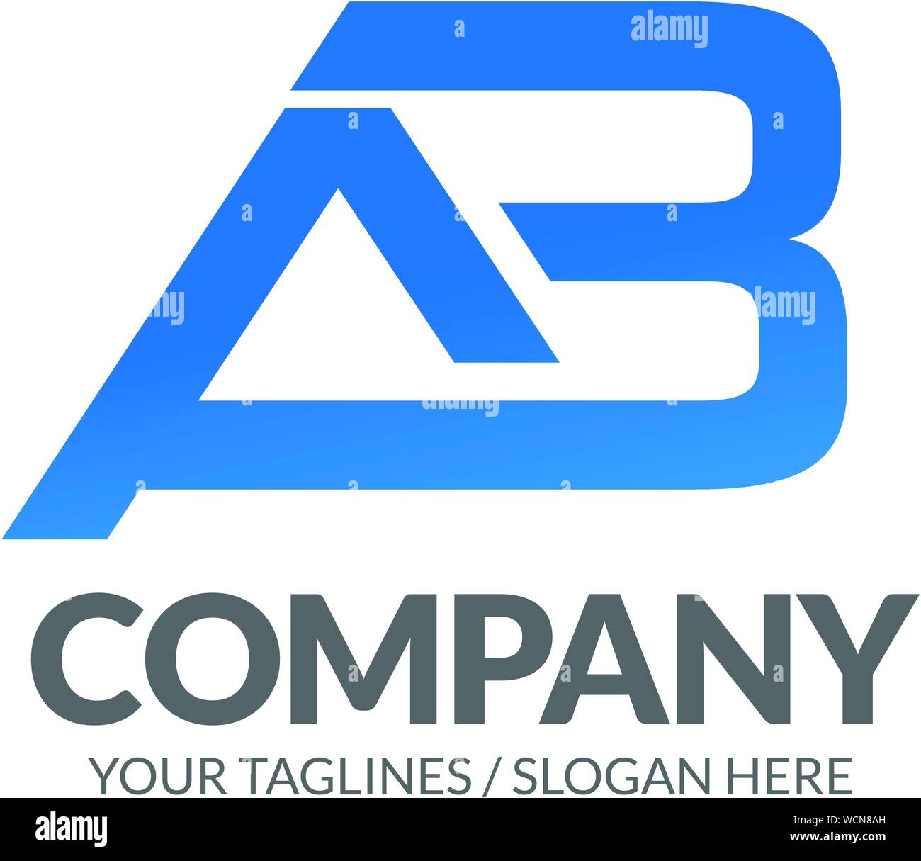 initial letter AB geometric strong logo vector illustration isolated on ...