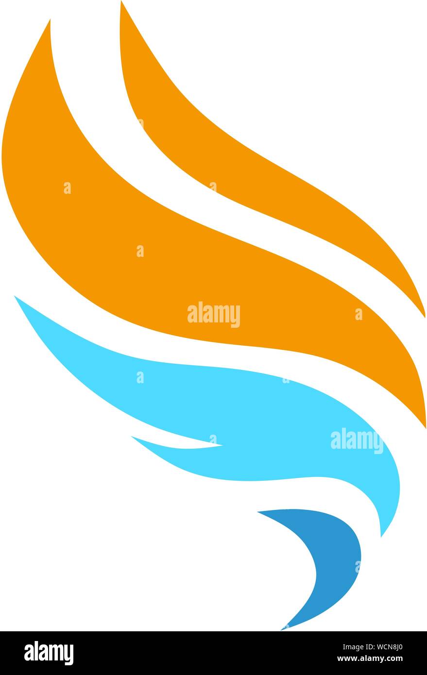 abstract wing color illustration, abstract freedom fly concept vector ...