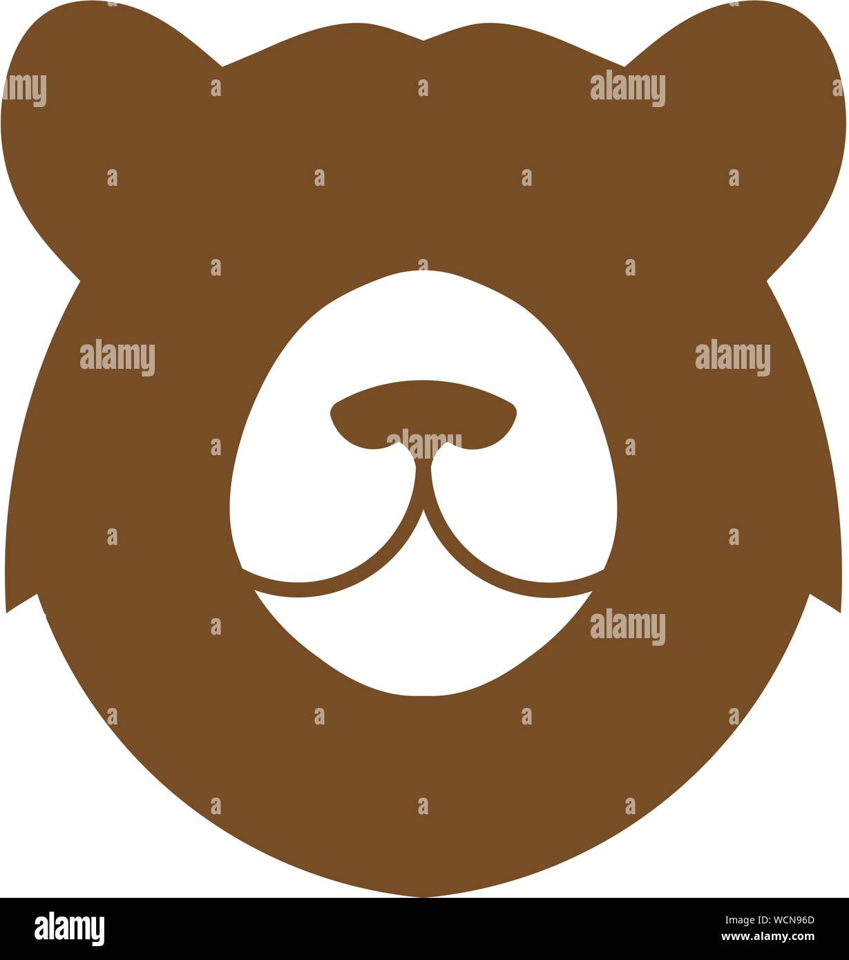 creative simple Bear head logo modern design style Stock Vector Image ...