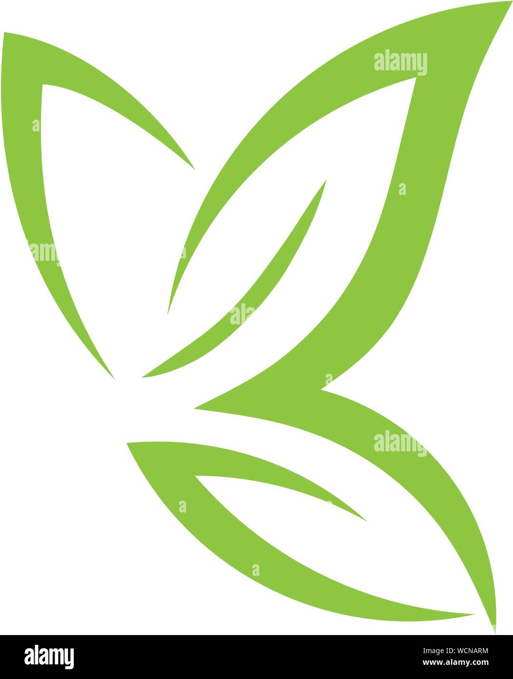 creative abstract simple green butterfly symbol Stock Vector Image ...