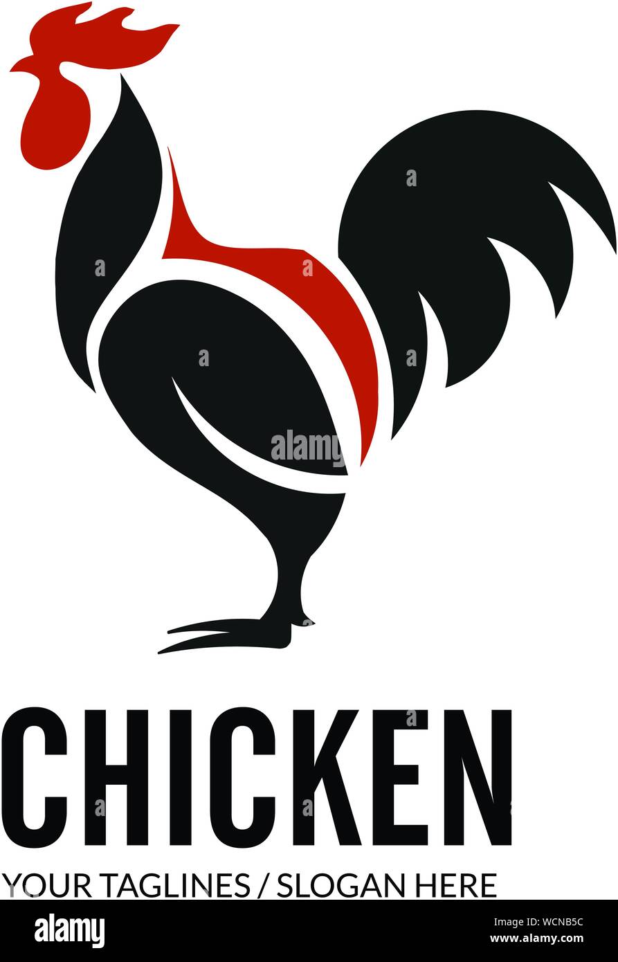 roosters illustration, simple Chicken Design elements for logo Stock ...