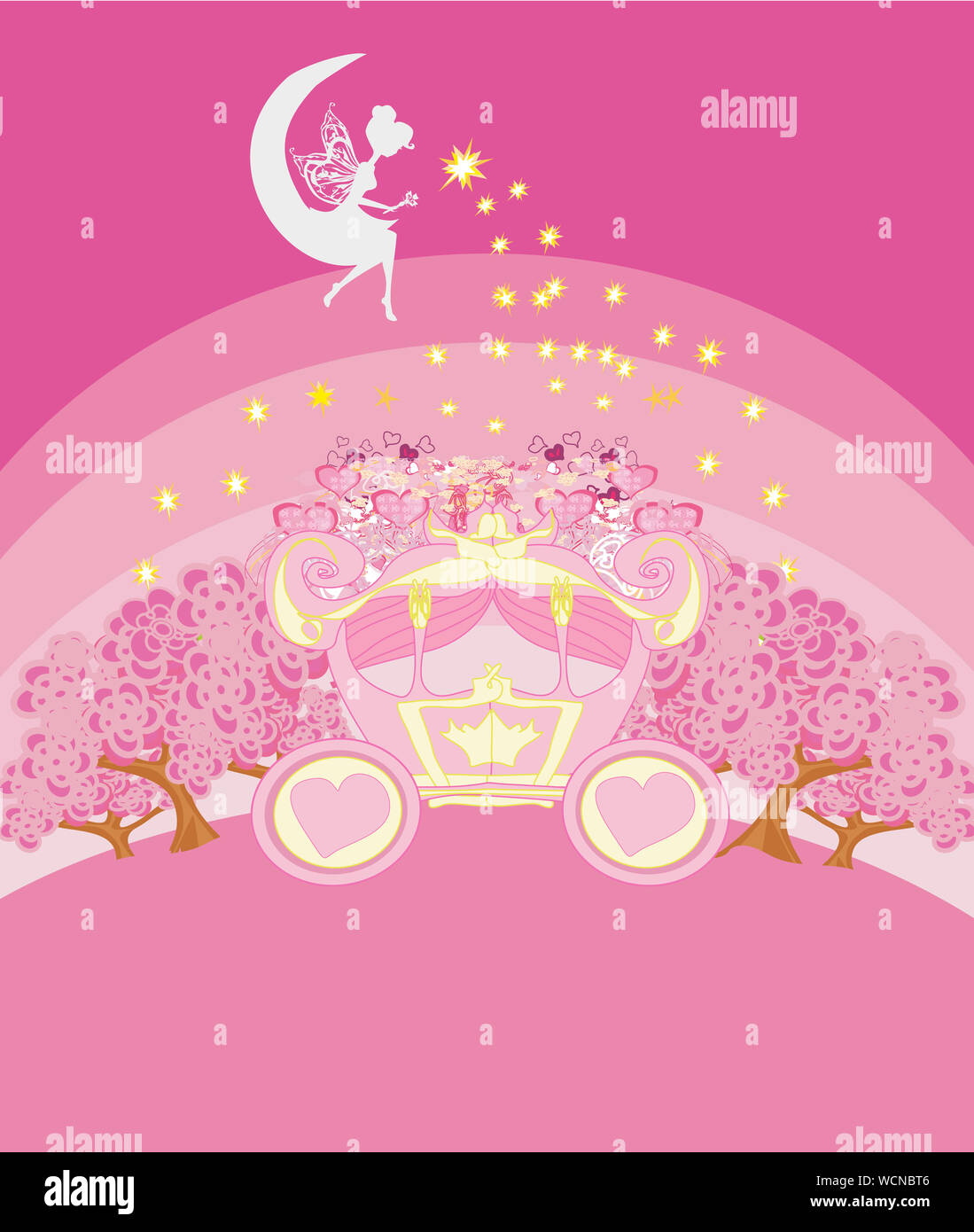 Abstract fairy tale invitation card Stock Photo - Alamy