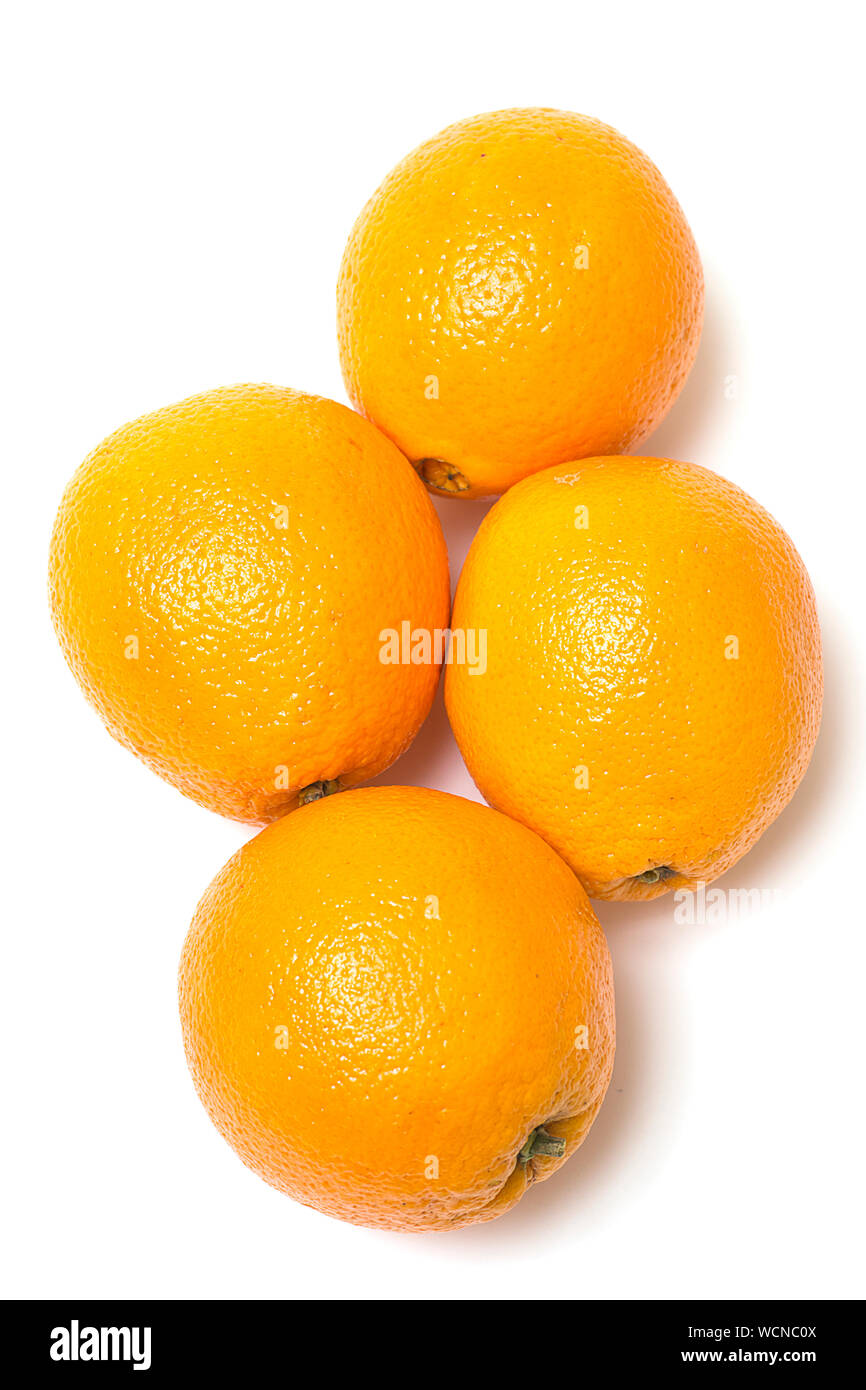Naval oranges isolated on white background Stock Photo - Alamy