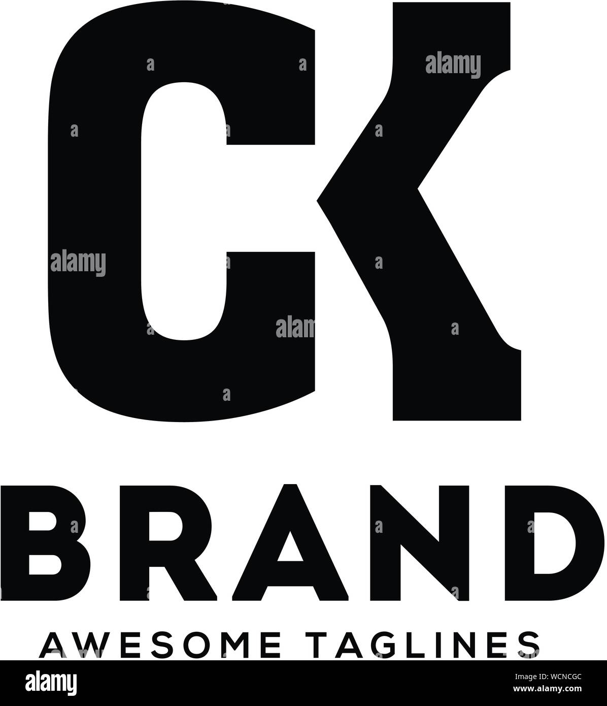 creative CK letter monogram strong and bold logo vector concept Stock ...