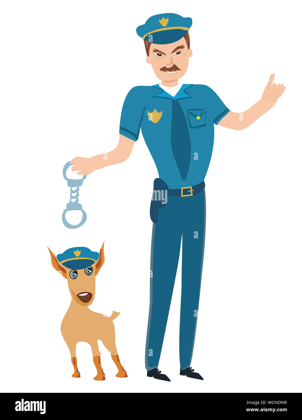 Policeman and his dog Stock Photo - Alamy