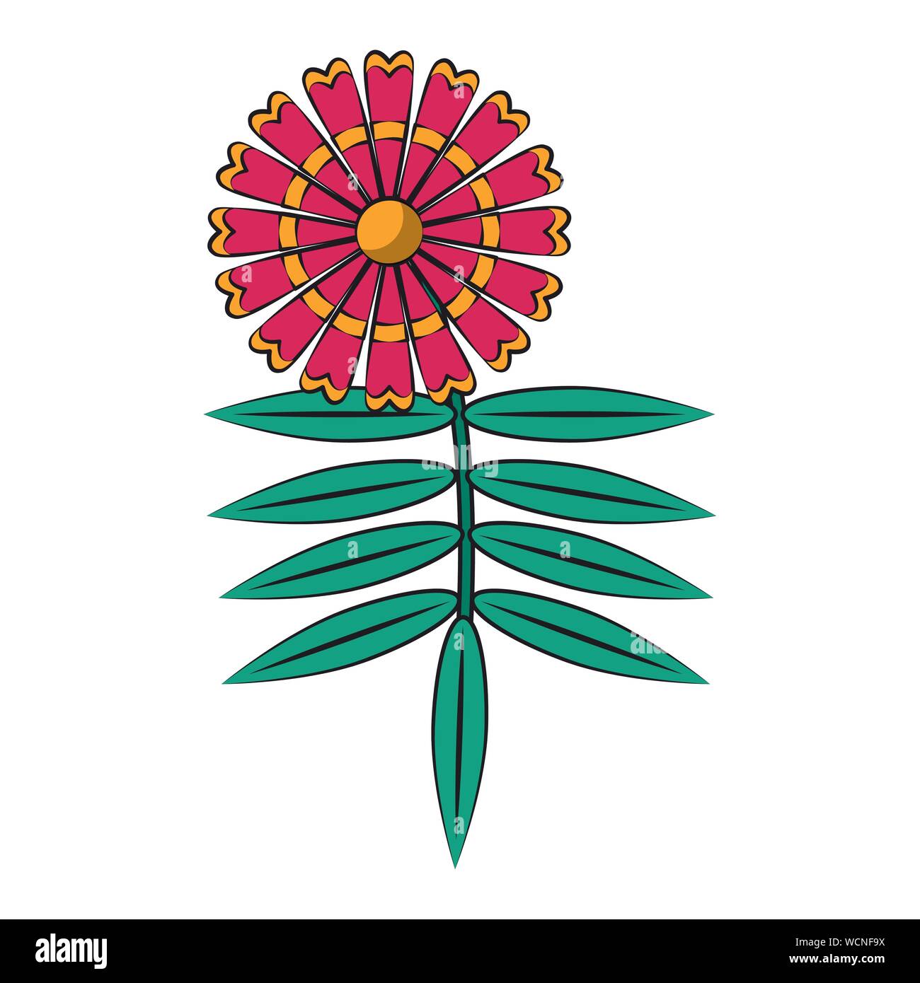 flower nature floral decoration cartoon Stock Vector Image & Art - Alamy