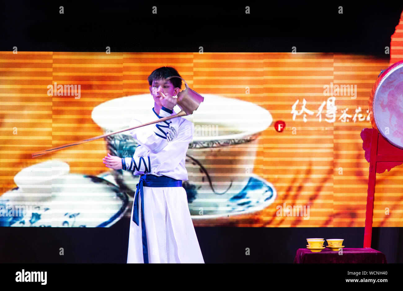 Chengdu, China - July 26, 2019: Artisan tea ceremony performance show ...