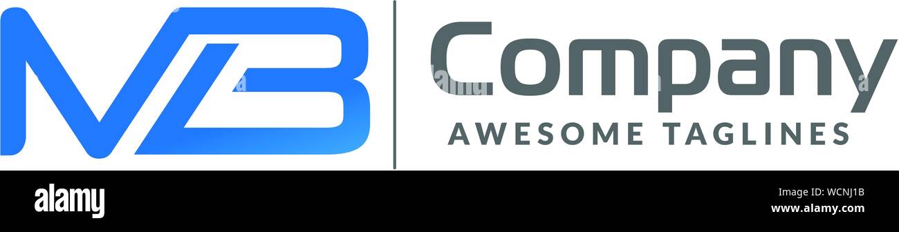 initial letter MB geometric strong logo vector illustration isolated on ...