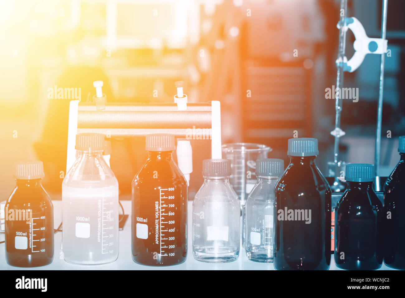 Laboratory equipment for water quality control. Water technology Stock ...