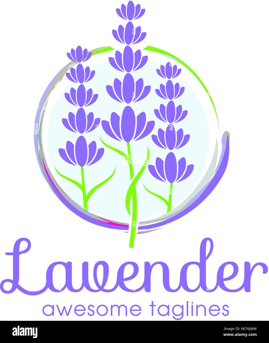lavender flower logo for beauty and cosmetic company , lavender flower ...