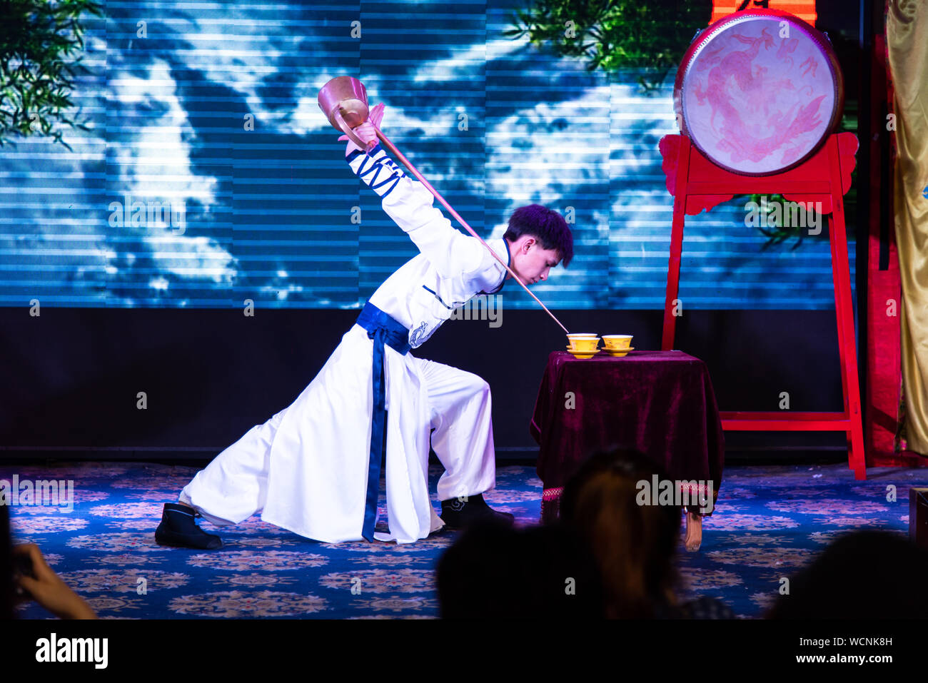 Chengdu, China - July 26, 2019: Artisan tea ceremony performance show ...