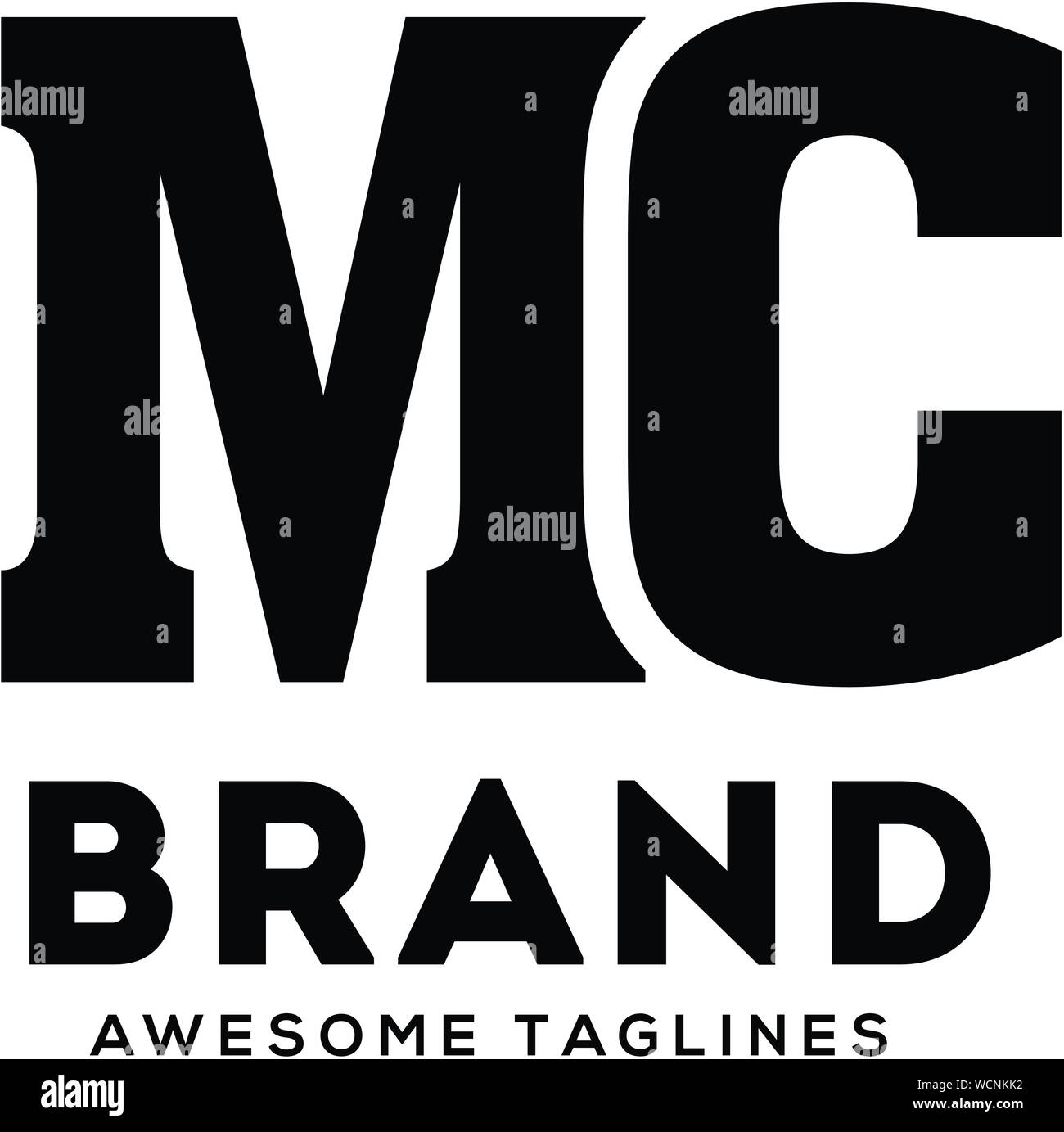 creative MC letter monogram strong and bold logo vector concept Stock ...