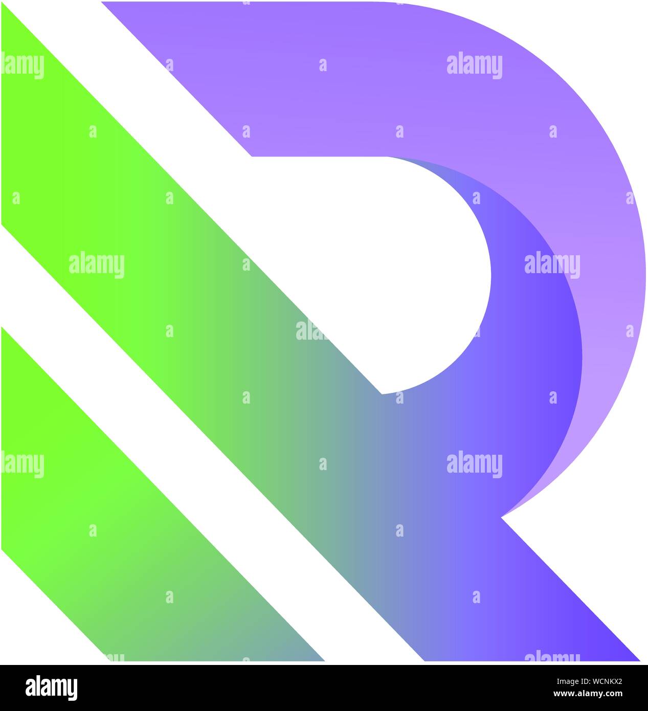 creative initial letter r bold and memorable with trend gradient color ...
