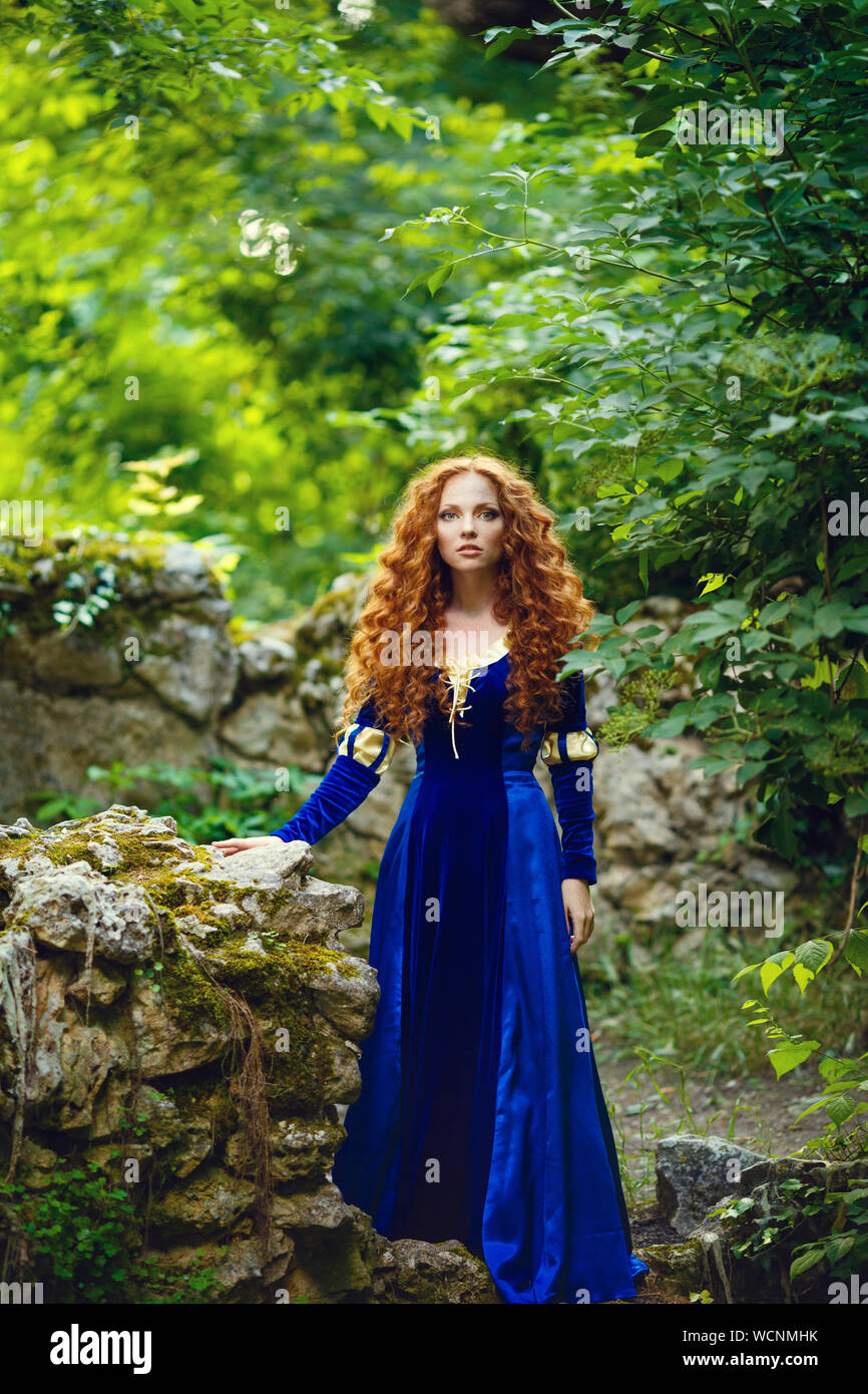 Brave. Merida from Brave film. Beautiful red-haired girl in the costume ...
