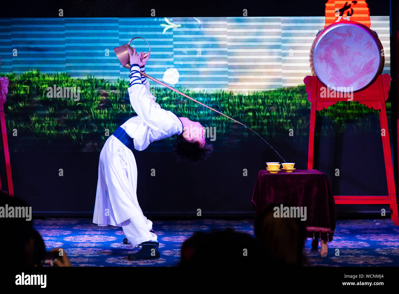 Chengdu, China - July 26, 2019: Artisan tea ceremony performance show ...