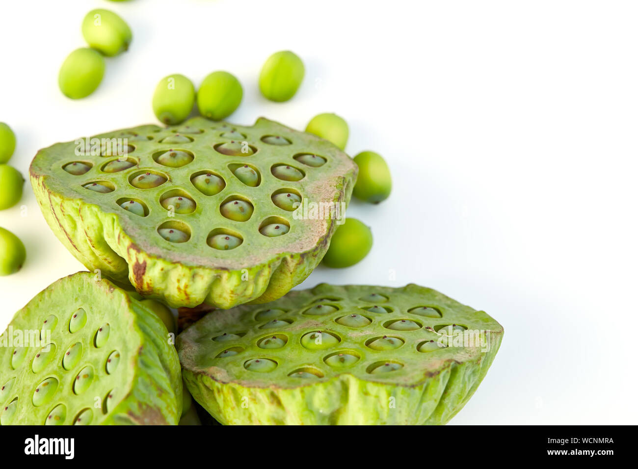 Green lotus seed pods hi-res stock photography and images - Alamy