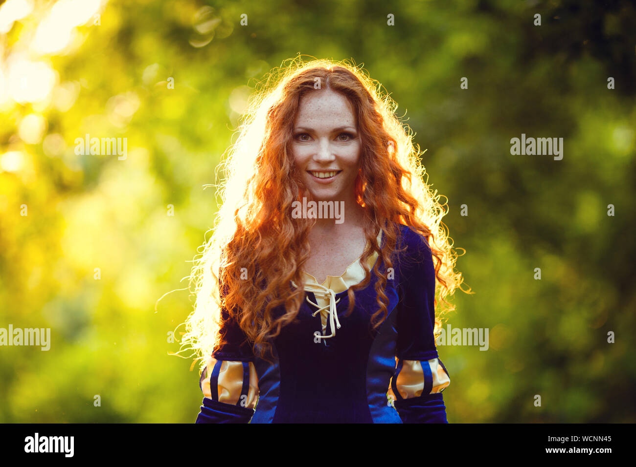 Brave. Merida from Brave film. Beautiful red-haired girl in the costume ...