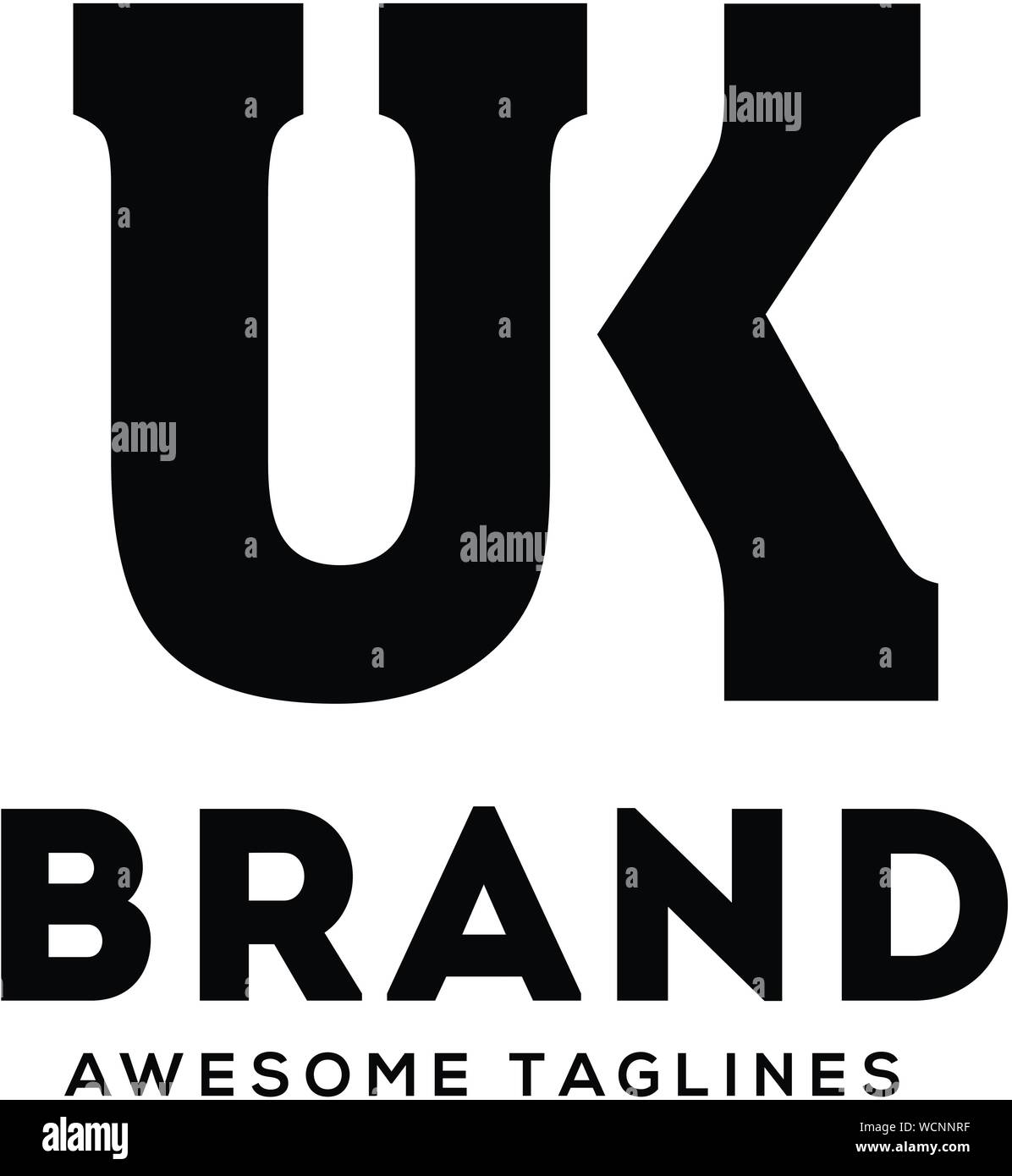 creative UK letter monogram strong and bold logo vector concept Stock ...