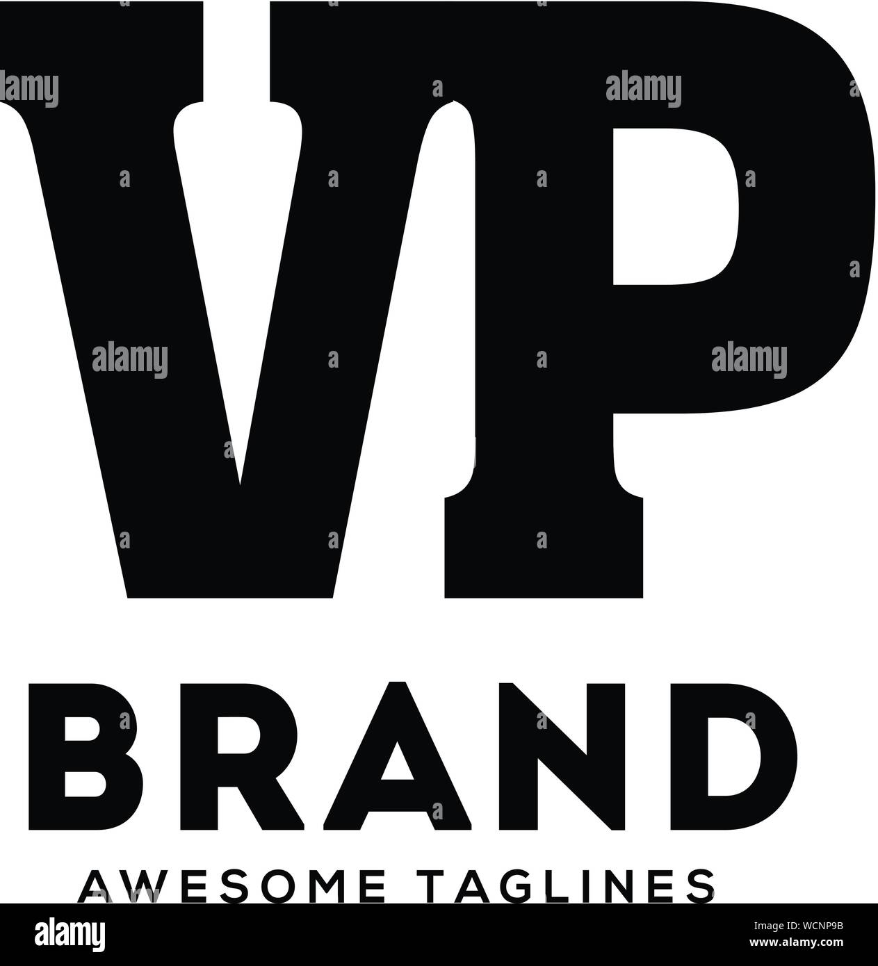 creative VP letter monogram strong and bold logo vector concept Stock ...