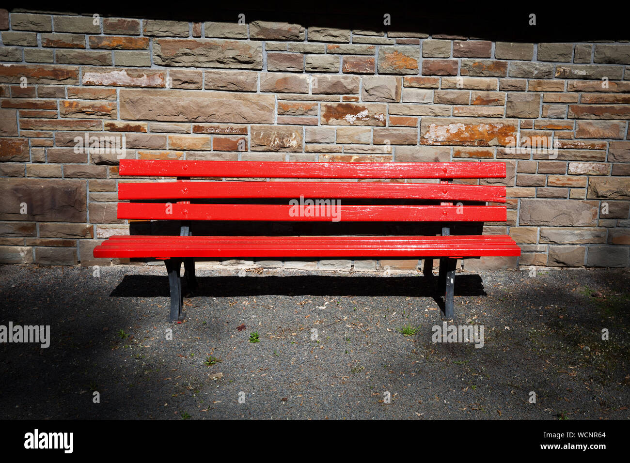 Bench Brick Wall High Resolution Stock Photography and Images - Alamy