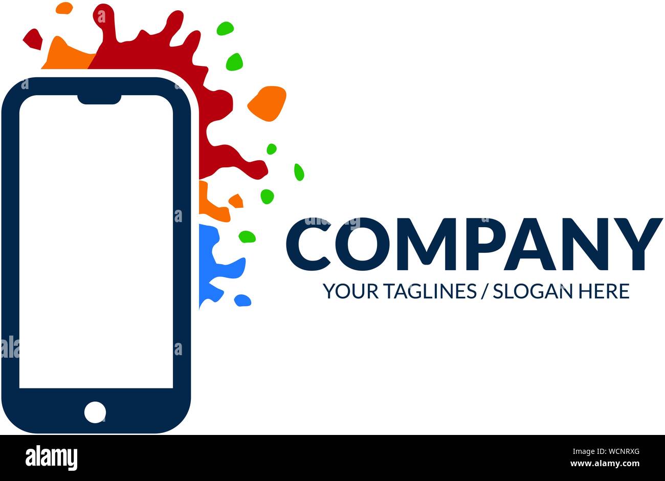 creative colorful smartphone logo design concept Stock Vector Image ...