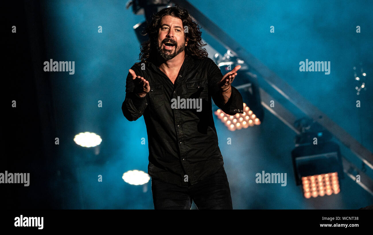 Foo Fighters performing at RDS Arena, Dublin 21st August 2019 Stock ...