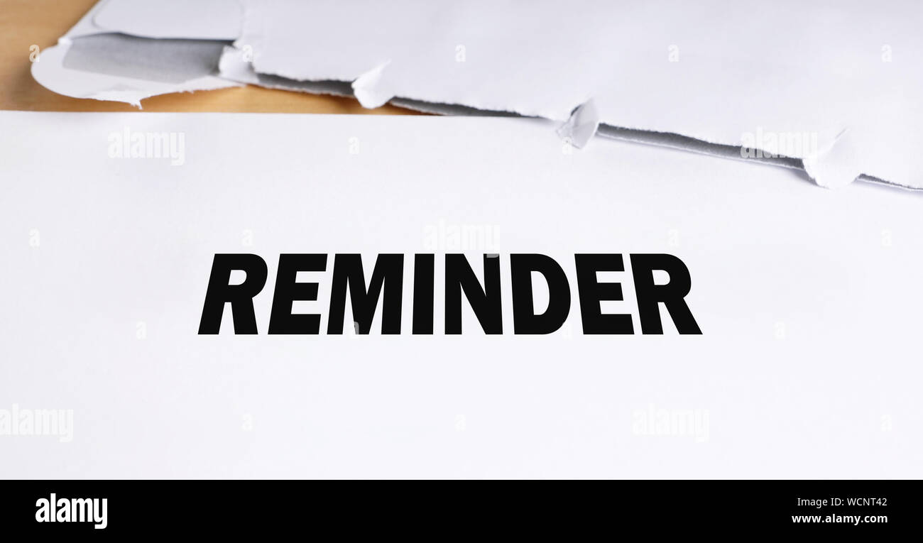 Reminder sign hi-res stock photography and images - Alamy