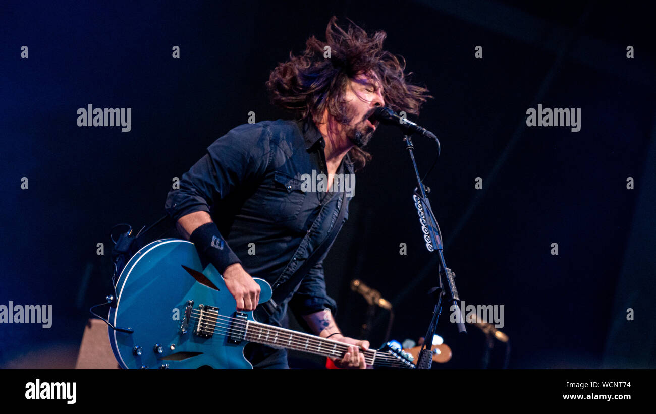 Foo Fighters performing at RDS Arena, Dublin 21st August 2019 Stock ...