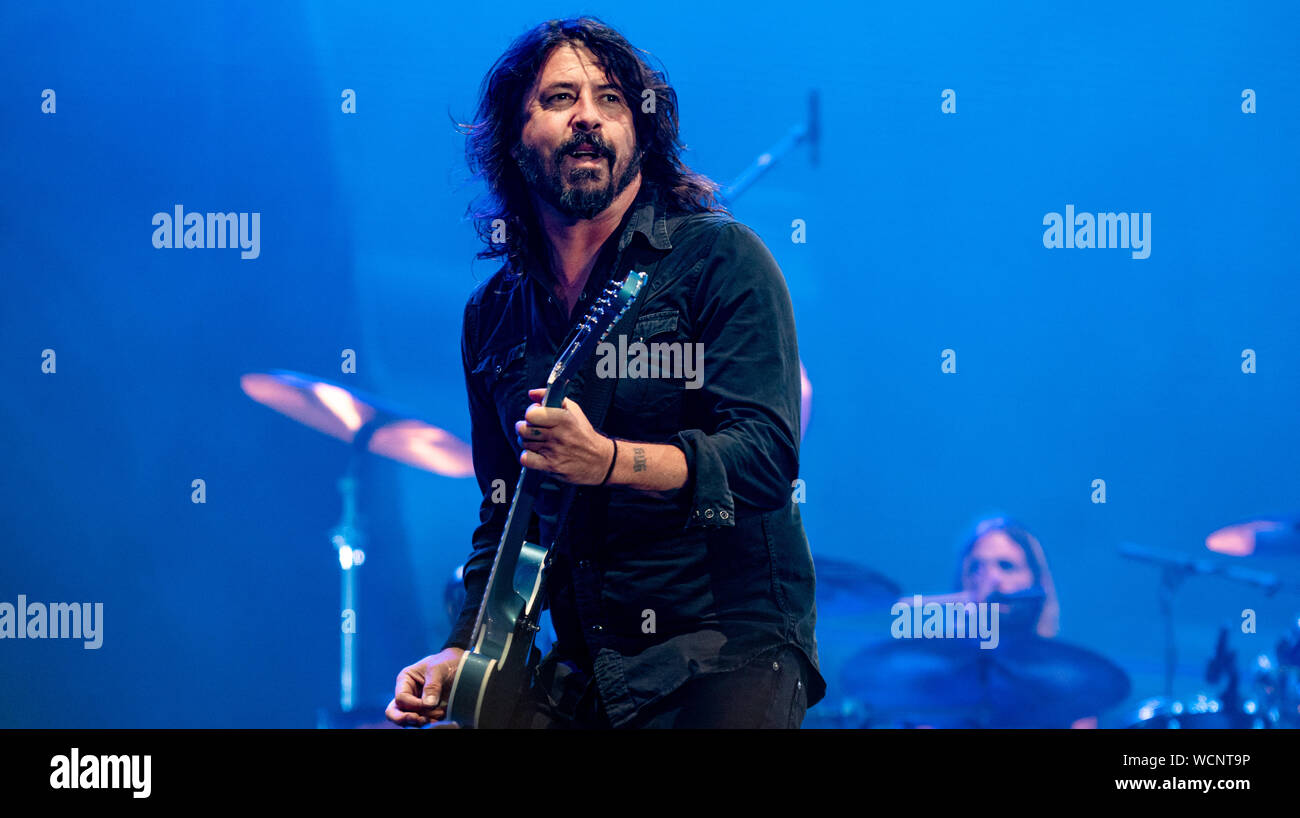 Foo Fighters performing at RDS Arena, Dublin 21st August 2019 Stock ...