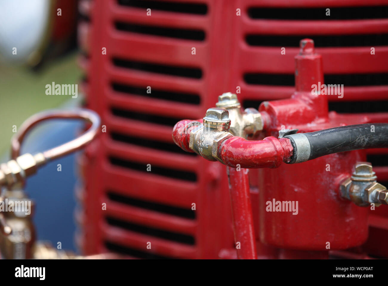 Brass parts of the old fire engine Stock Photo - Alamy