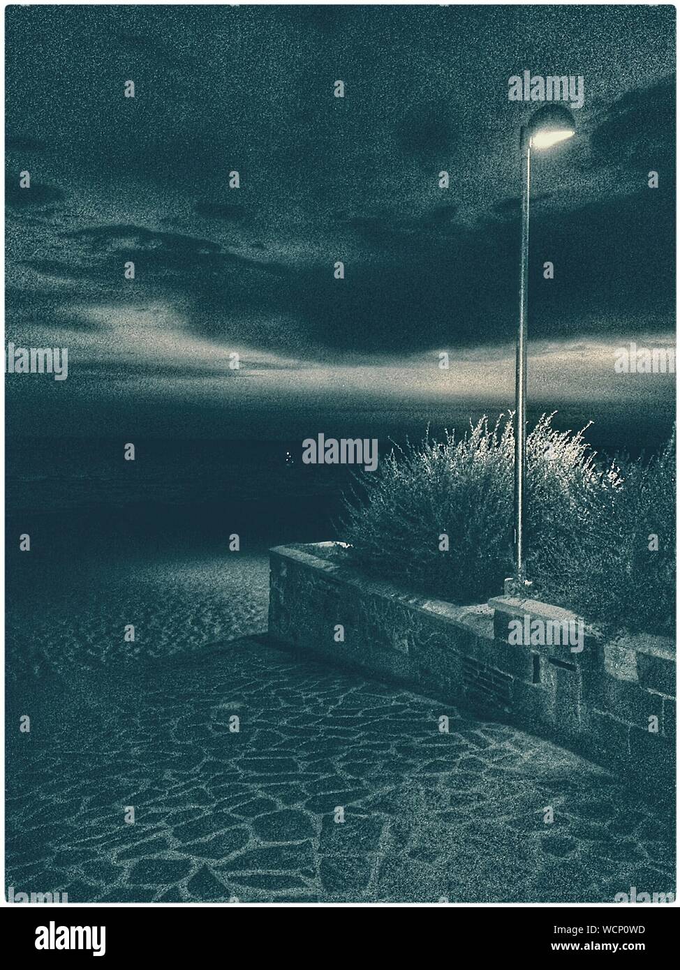 Illuminated beach sky night beach Cut Out Stock Images & Pictures - Alamy
