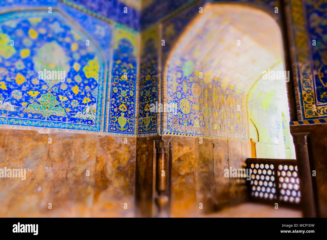 Walls with polichrome tiles Stock Photo - Alamy