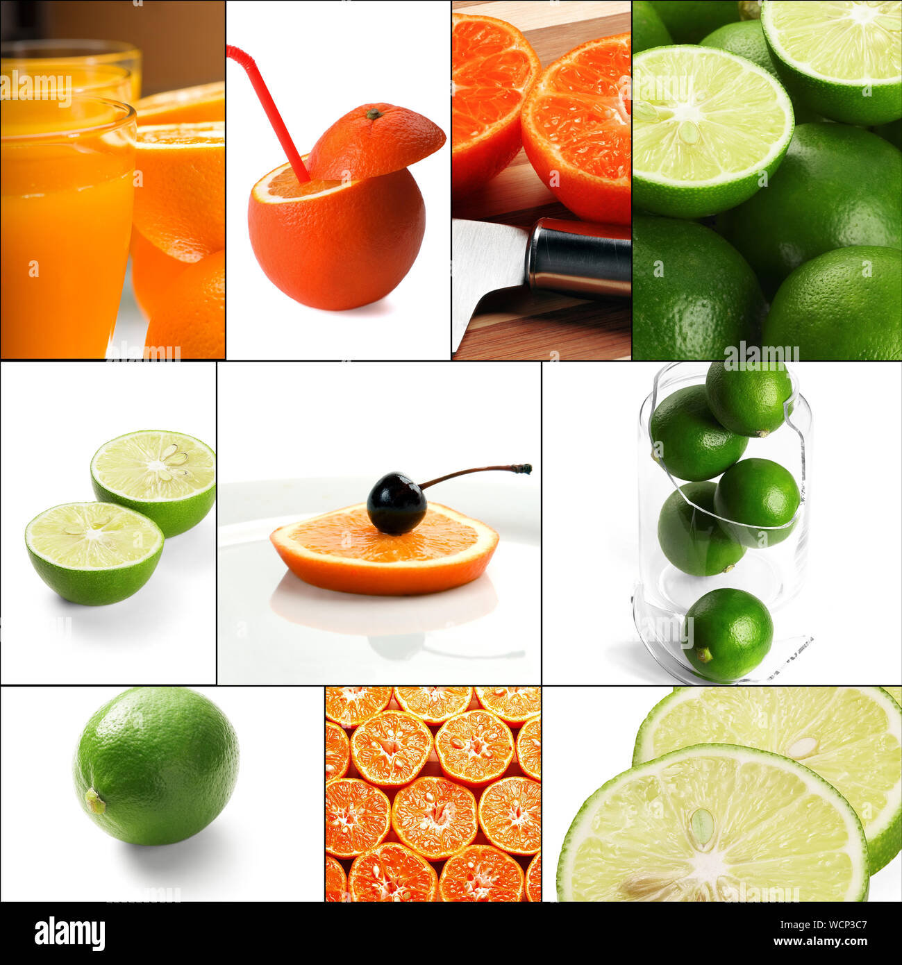 Citrus fruits collage hi-res stock photography and images - Alamy