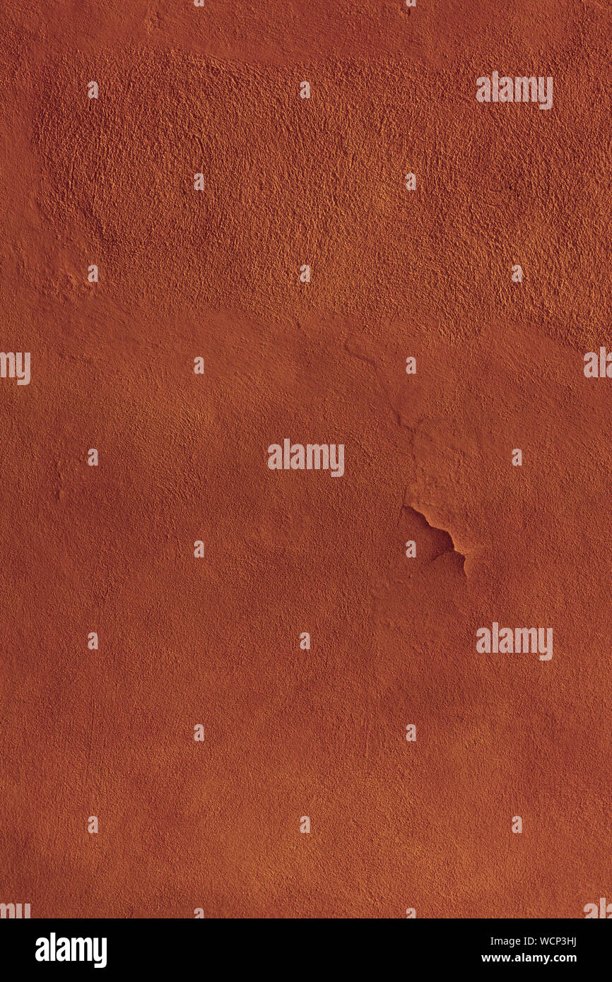 Red Rust Textured Rendered Wall - Stucco / Fresco effect with small ...