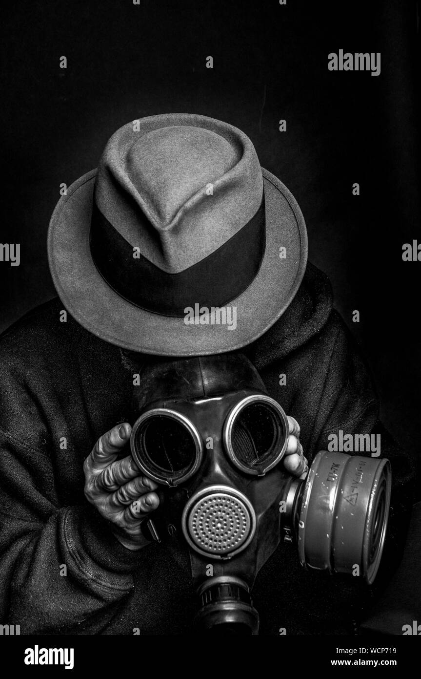 Gas mask man suit High Resolution Stock Photography and Images - Alamy