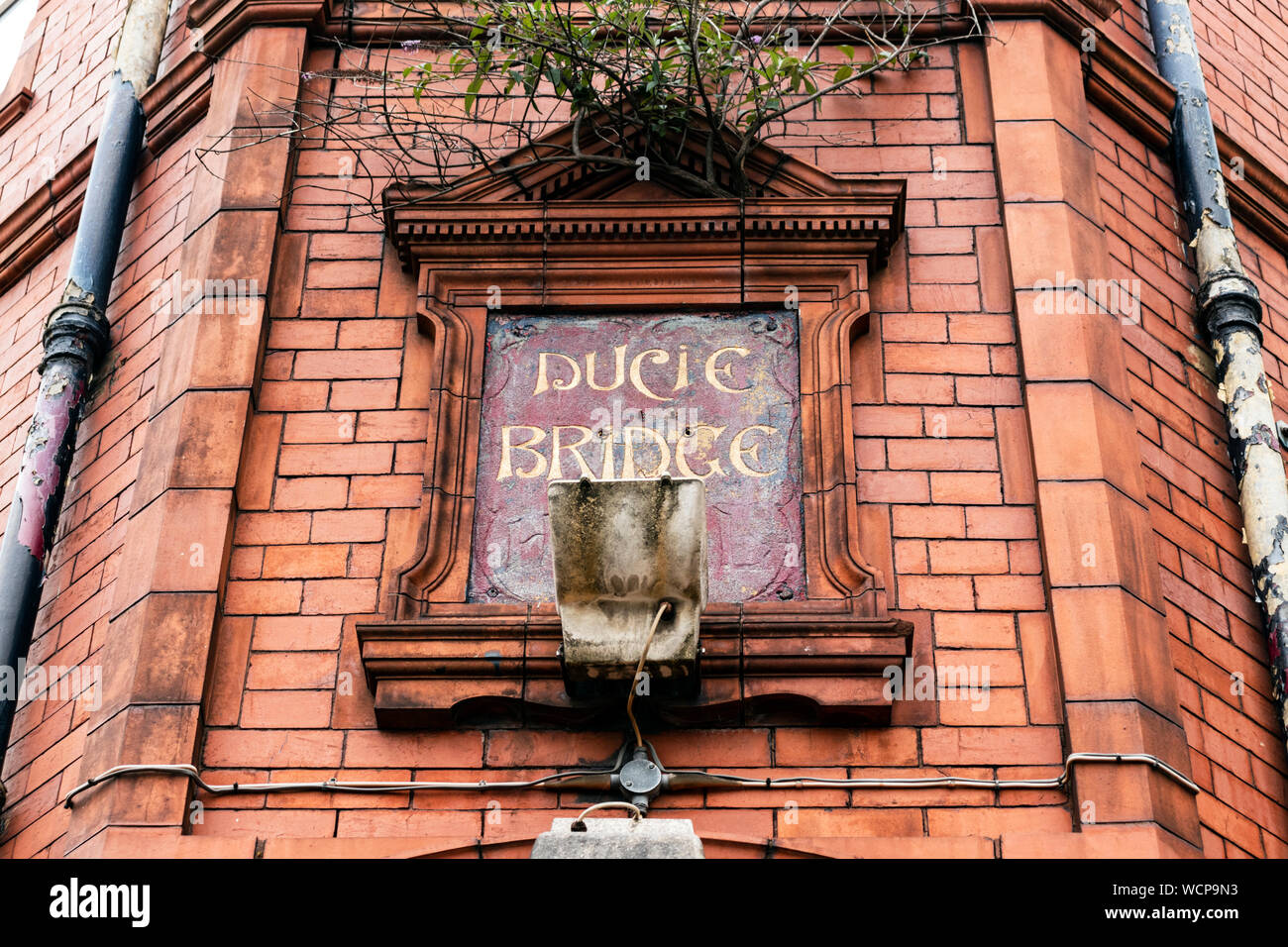 Ducie Bridge sign Stock Photo - Alamy