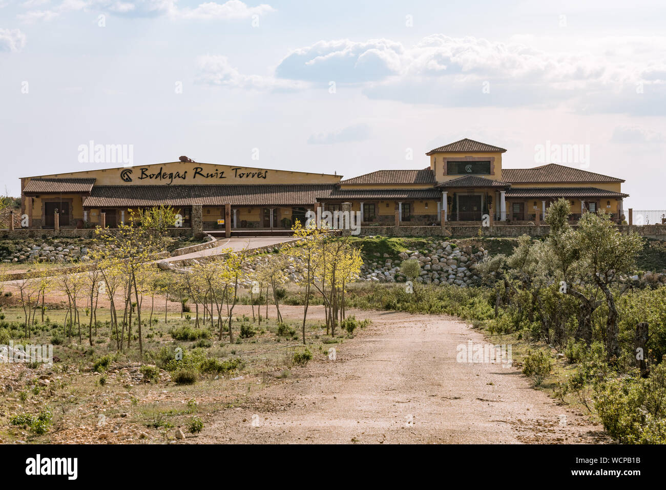 Entrance to Bodegas Ruiz Torres near Canamero Stock Photo - Alamy