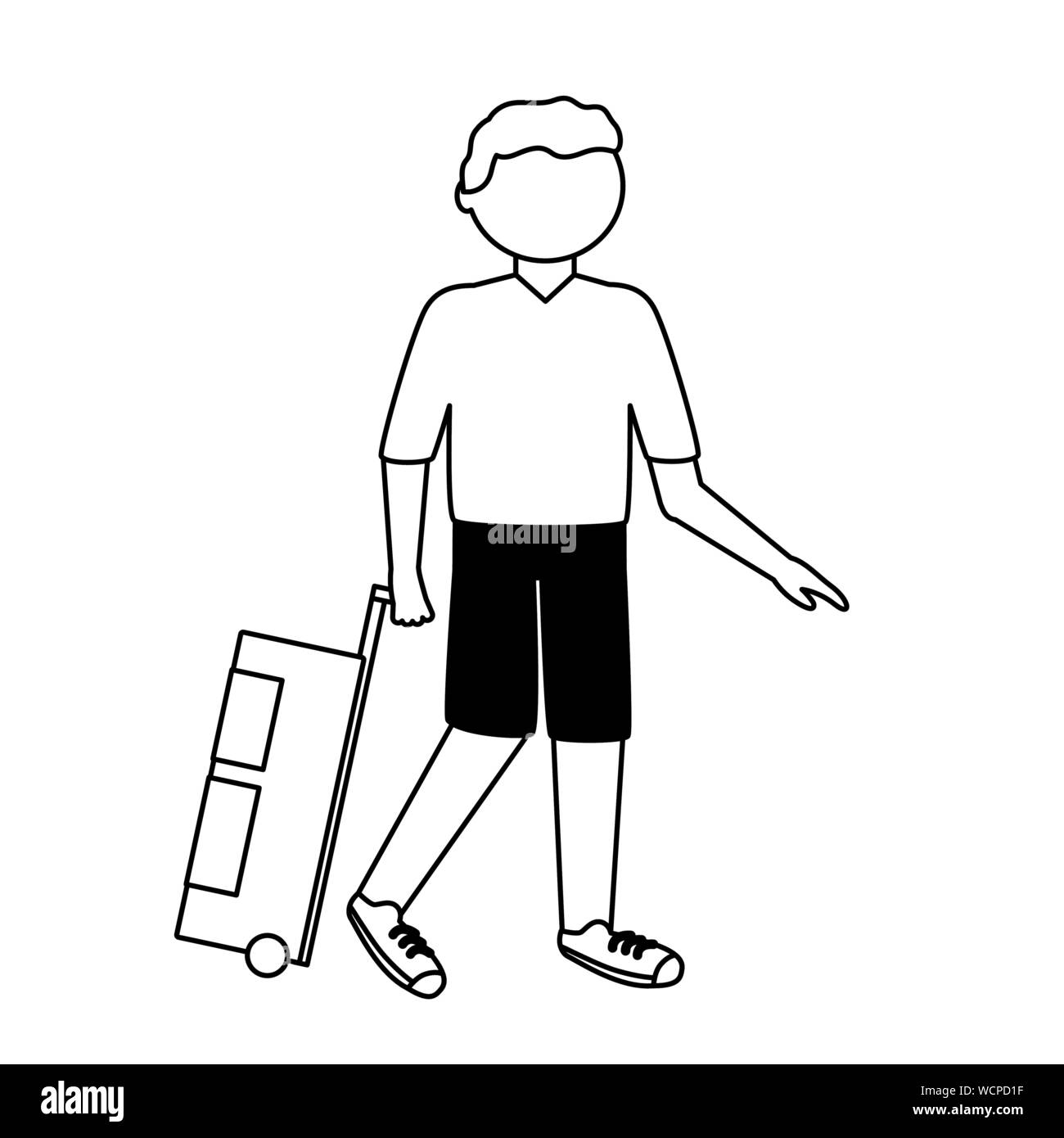 Isolated traveler man vector design Stock Vector Image & Art - Alamy