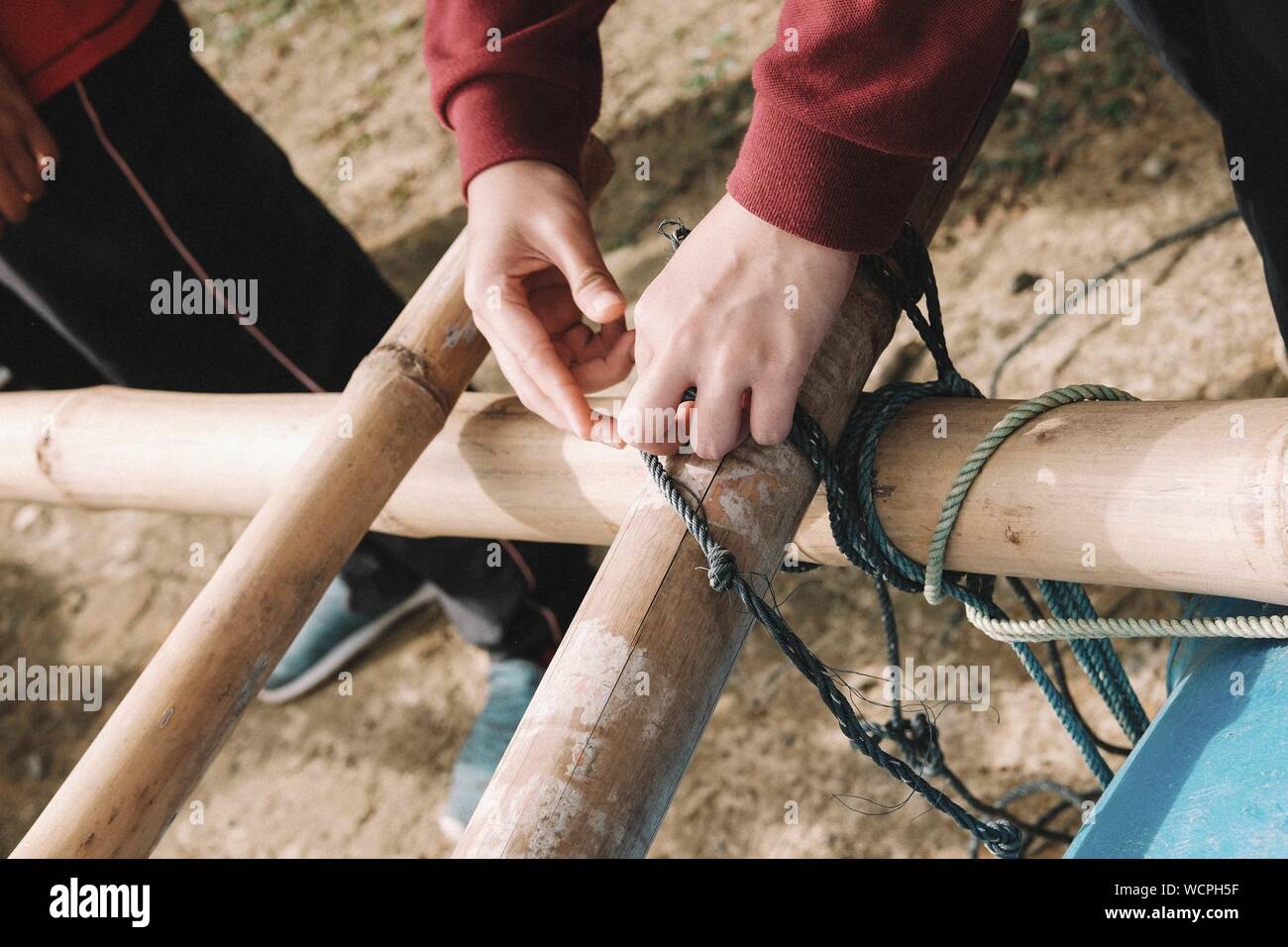 Two Men Tied With Rope High Resolution Stock Photography and Images - Alamy