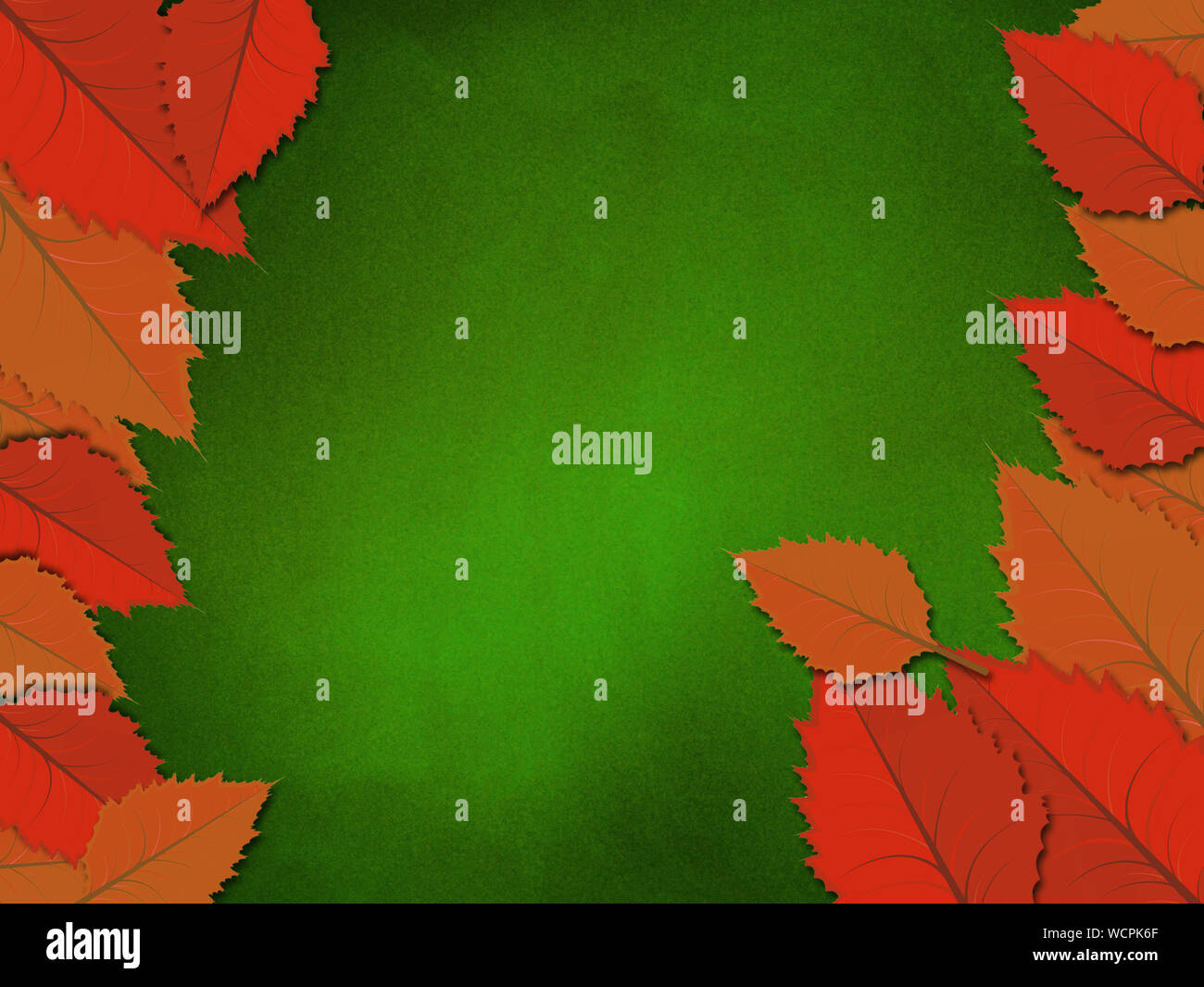 Illustration of colorful leaves on chalkboard background Stock Photo ...