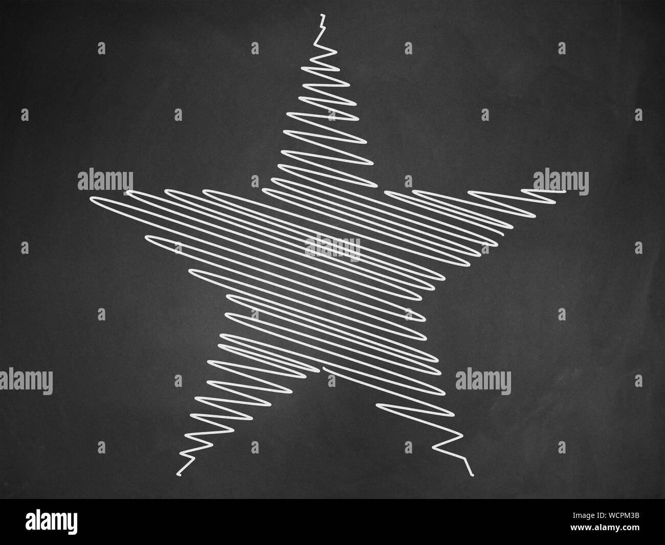 Illustration of hand drawn star on chalkboard background Stock Photo ...