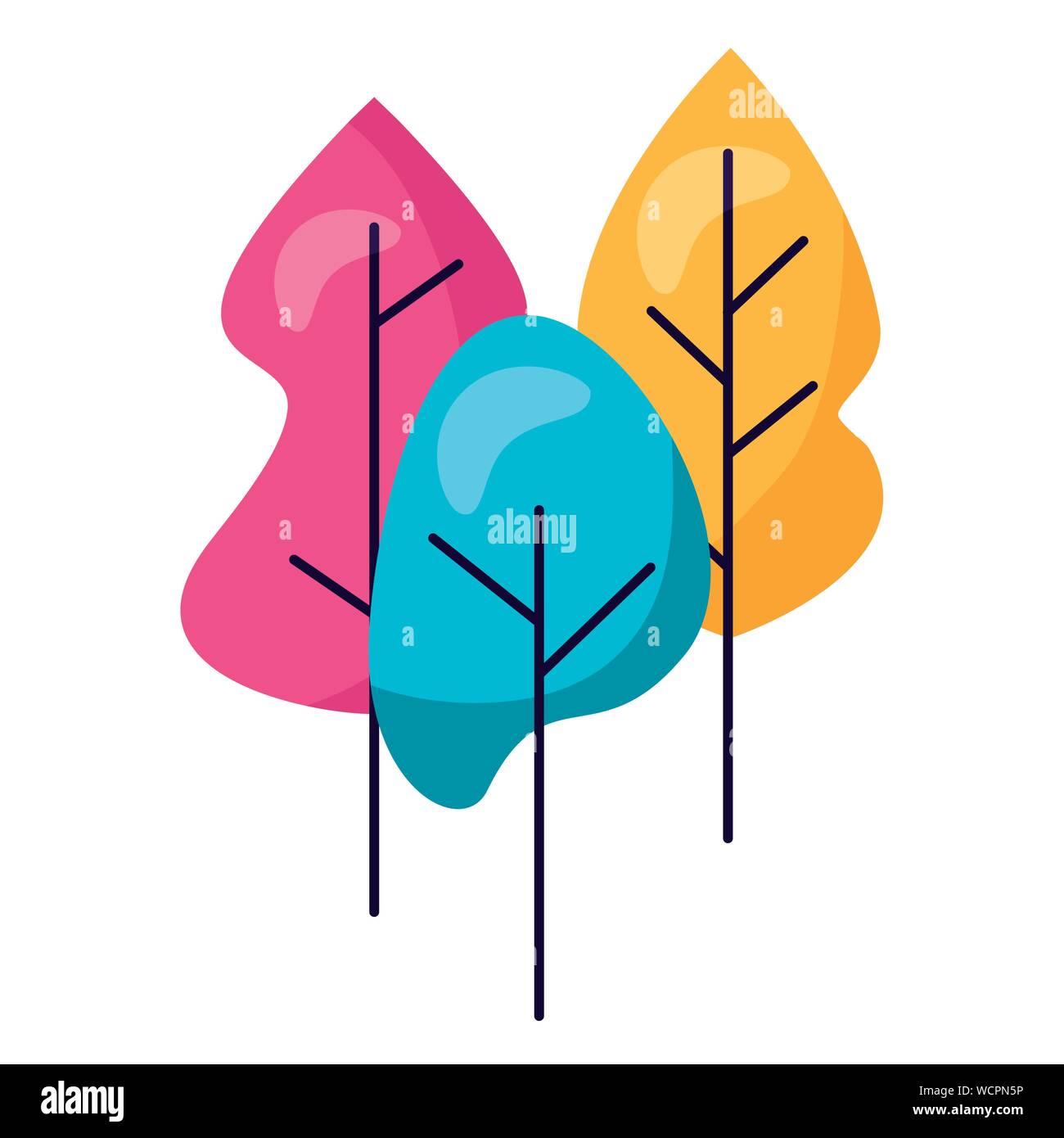 Isolated abstract and season trees design Stock Vector Image & Art - Alamy
