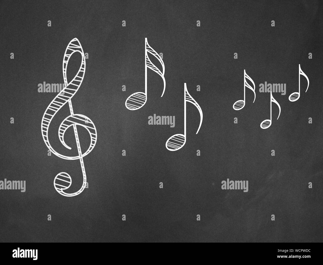 Hand drawn music notes hi-res stock photography and images - Alamy